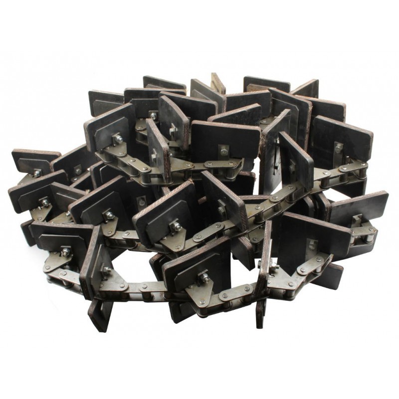 Buy Clean grain elevator roller chain with 41 rubber paddles and 166 ...